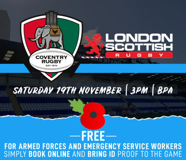 Forces Go Free - Coventry Rugby